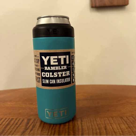 Yeti | Dining | Yeti Rambler Colster Slim Can Insulator Aquifer Blue ...